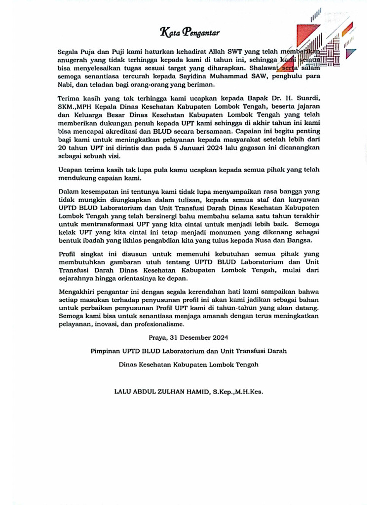 Profil UPTD BLUD Lab Dan UTD - 4 | PDF