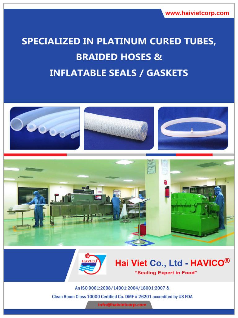 HAVICO Brochure of Tubes & Gaskets For Food, Pharma & Medical - 2019 | PDF | Silicone ...