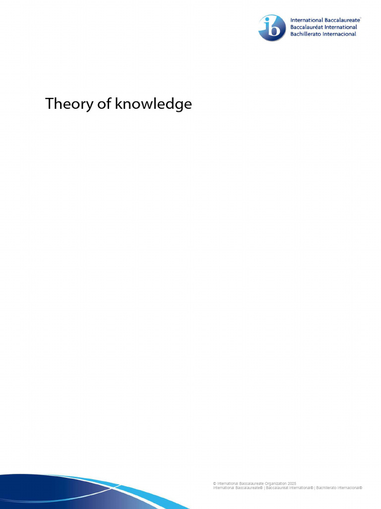 Theory of Knowledge DP Subject Report N24 | PDF | Knowledge | Essays