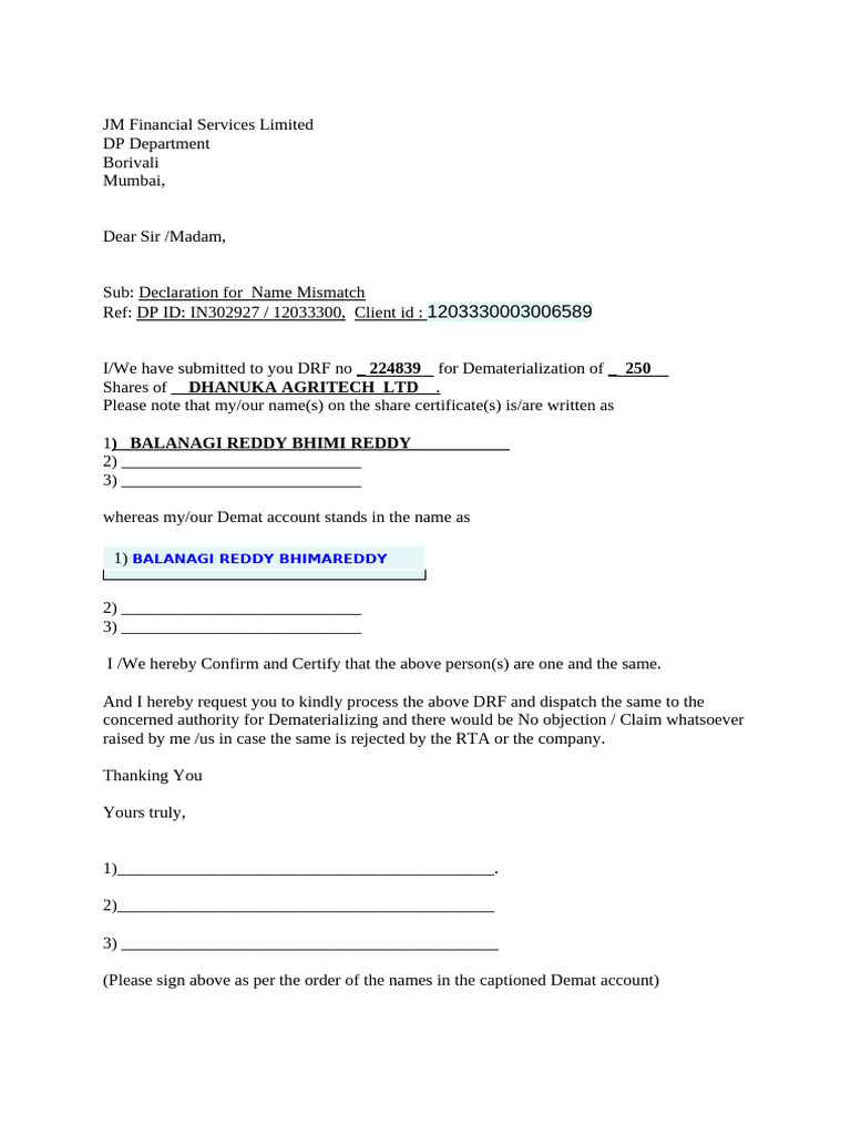 Name DCLRTN For DRF | PDF