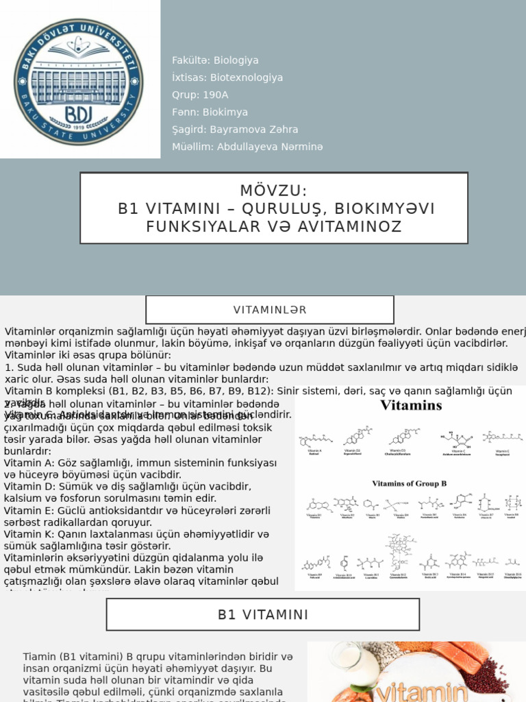 B1 vitamini.pptx | PDF