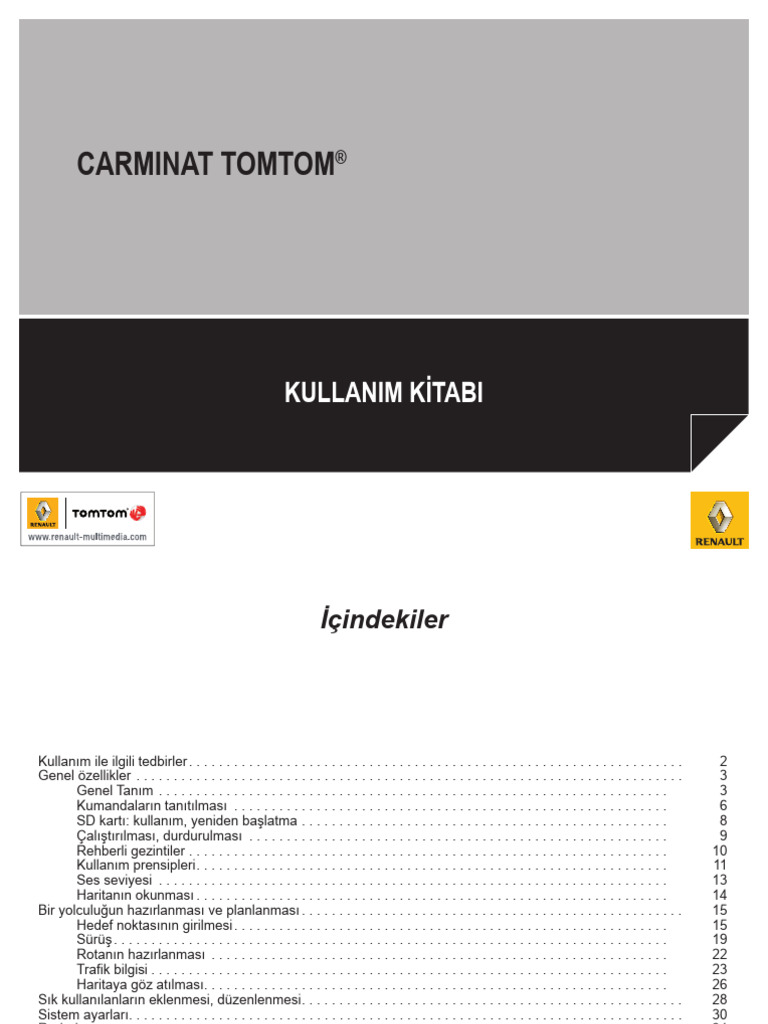 TomTom Kullanma Klavuzu | PDF