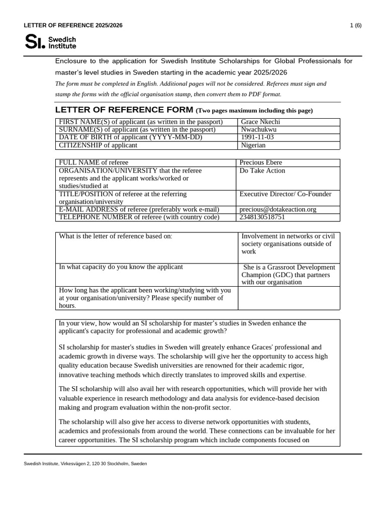 letter-of-reference-form-sisgp_do take action[1] (1) | PDF | Leadership ...