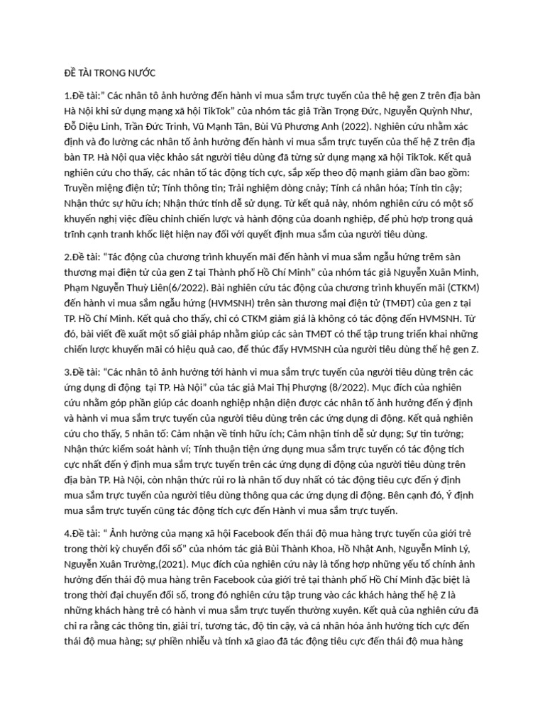 Các Đè Tài NCKH | PDF