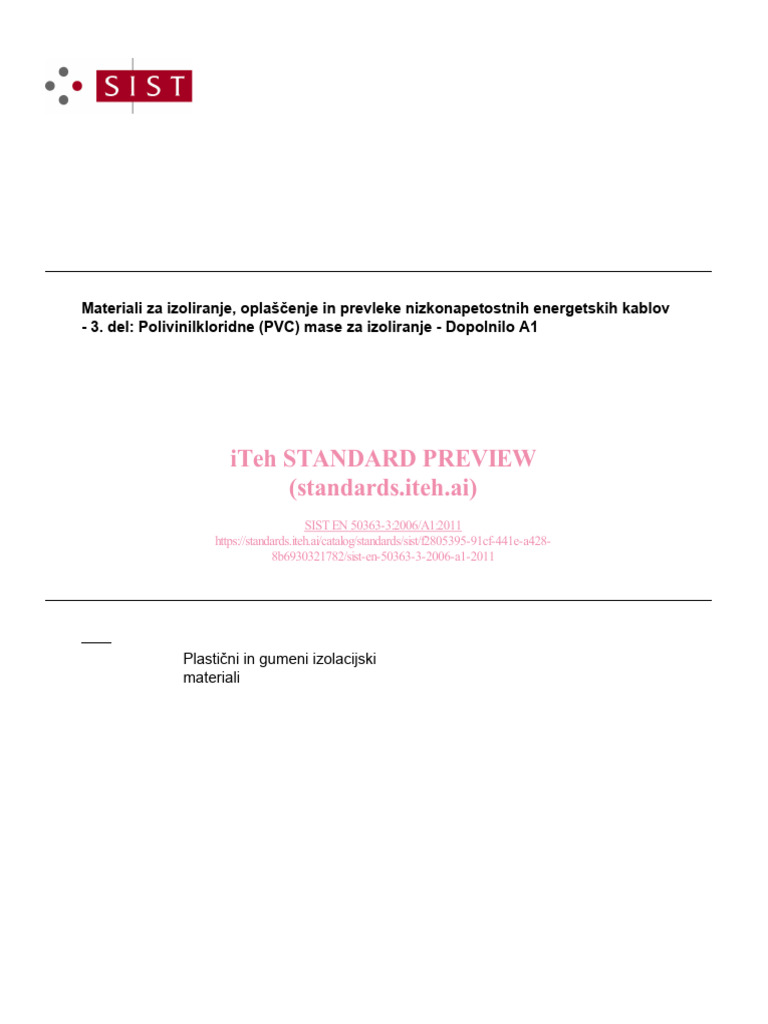 EN 50363-3: PVC Insulating Compounds | PDF | European Union | European ...