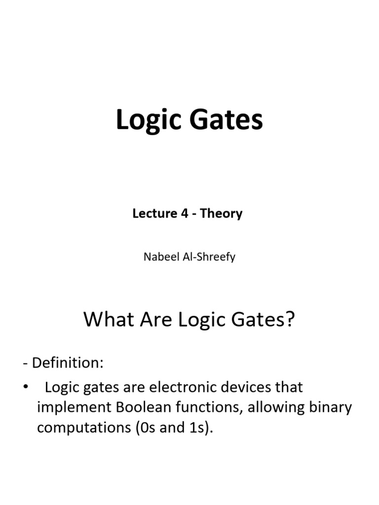 منطق رقمي | PDF | Logic Gate | Computer Engineering