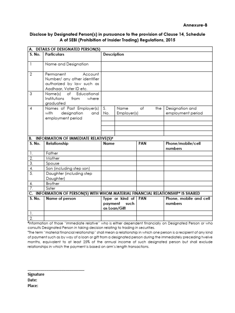 Annexure-B (PIT) | PDF