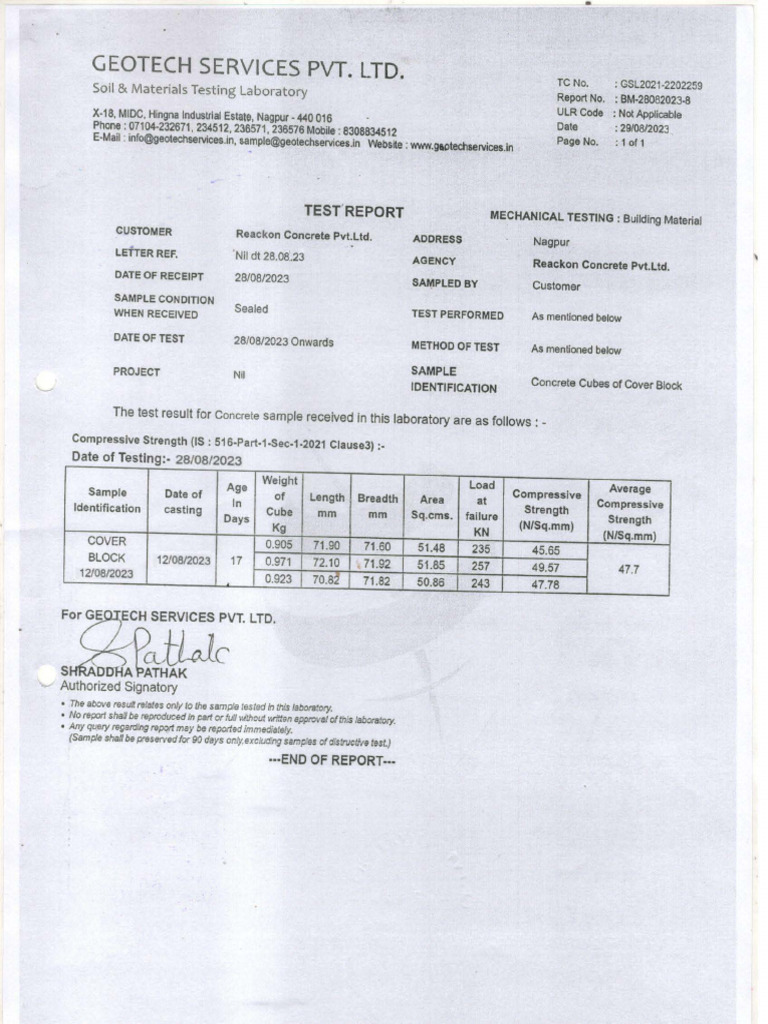 Cover Block Report | PDF