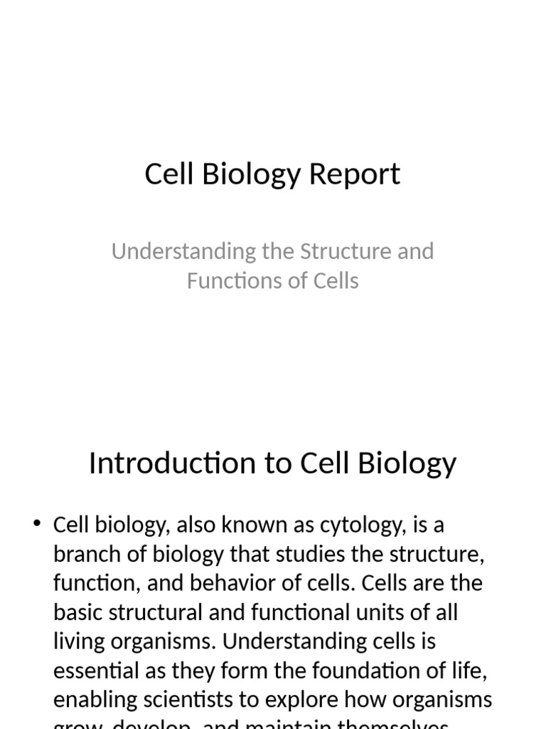 Cell_Biology_Report | PDF