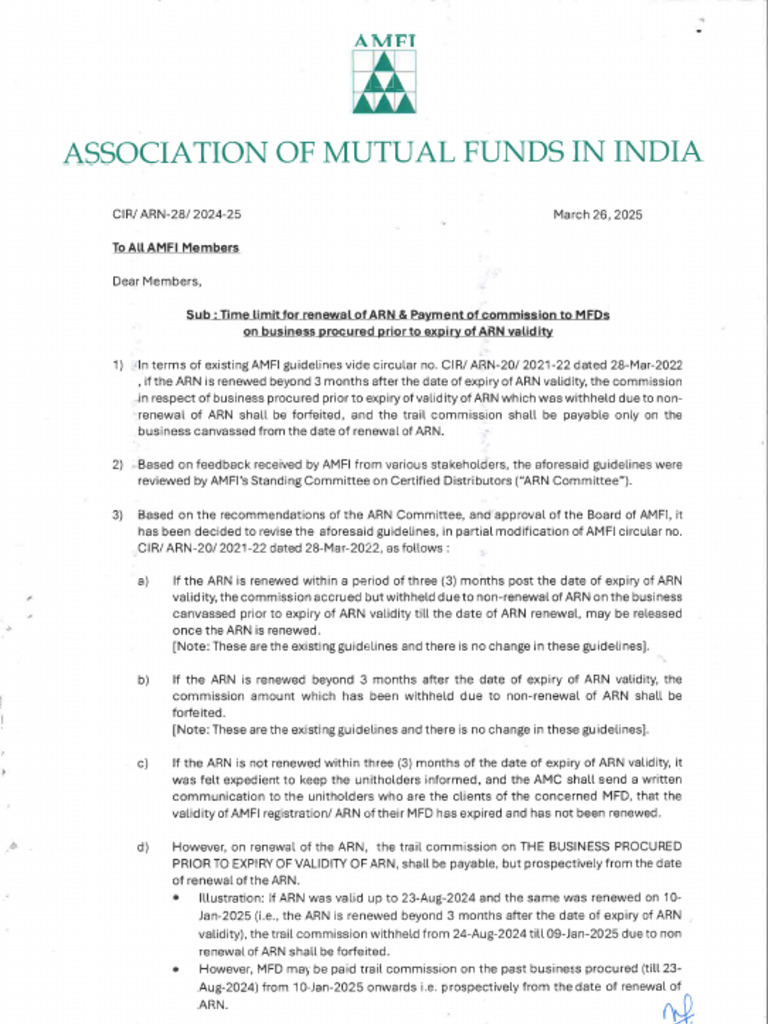 AMFI Circular | PDF