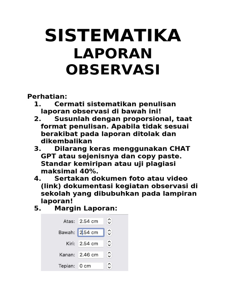 Format Laporan Observasi | PDF