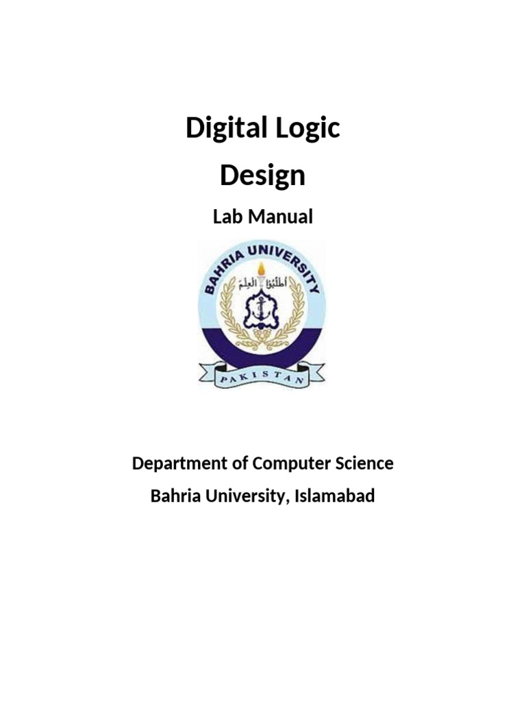 Digital Logic Design Lab Manual | PDF | Logic Gate | Hardware ...