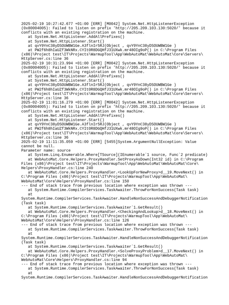 ApplicationLog 20250219 001 | PDF | Parameter (Computer Programming ...