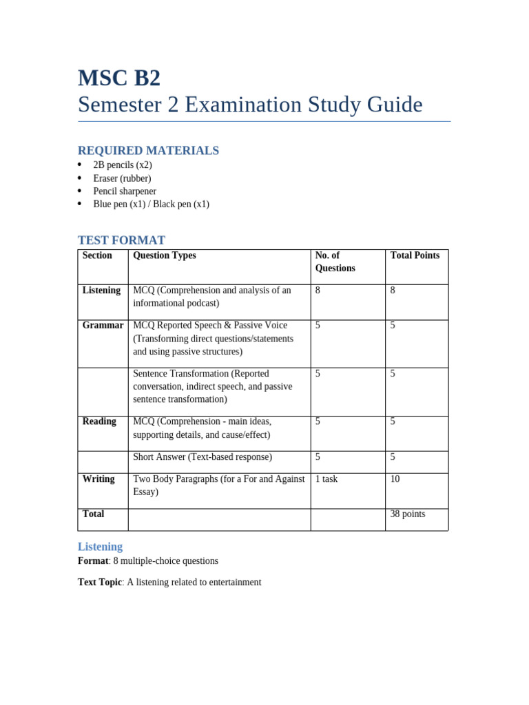 HKII-2425-Anh MSC GB2-de Cuong-1 | PDF | Reading Comprehension | Multiple Choice