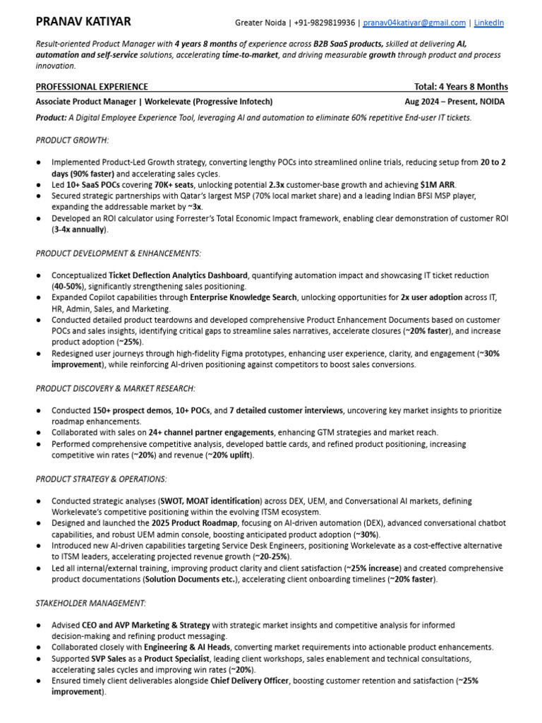 APM - PRANAV KATIYAR Resume | PDF | Artificial Intelligence ...