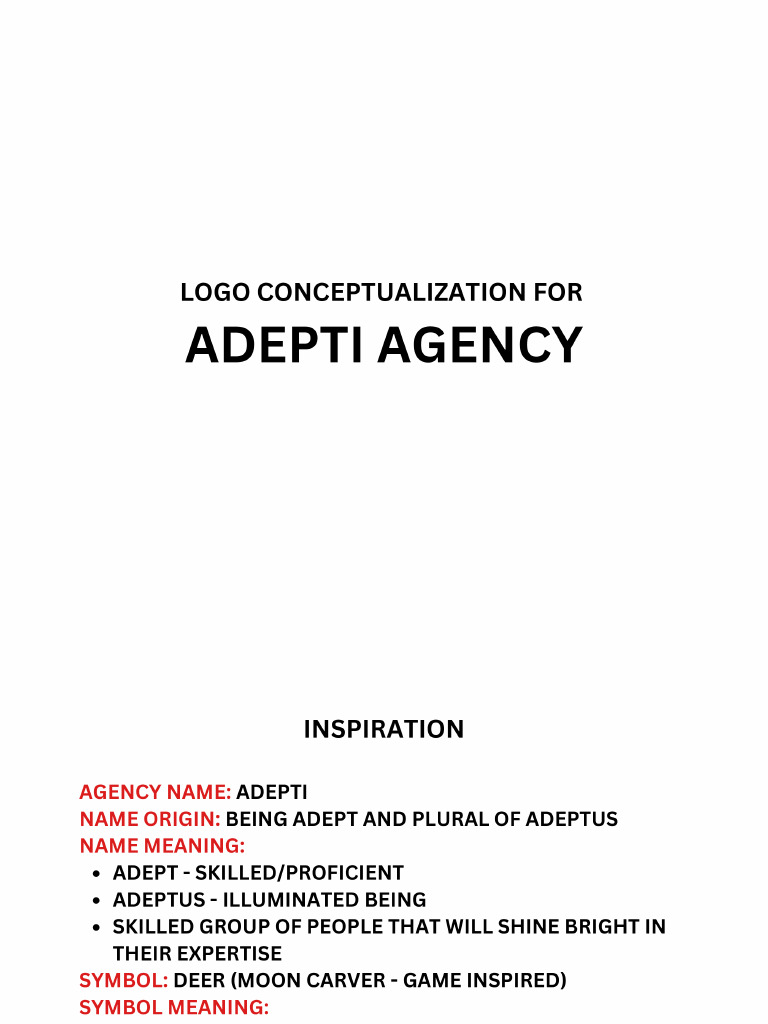 Logo Conceptualization For Adepti Agency | PDF