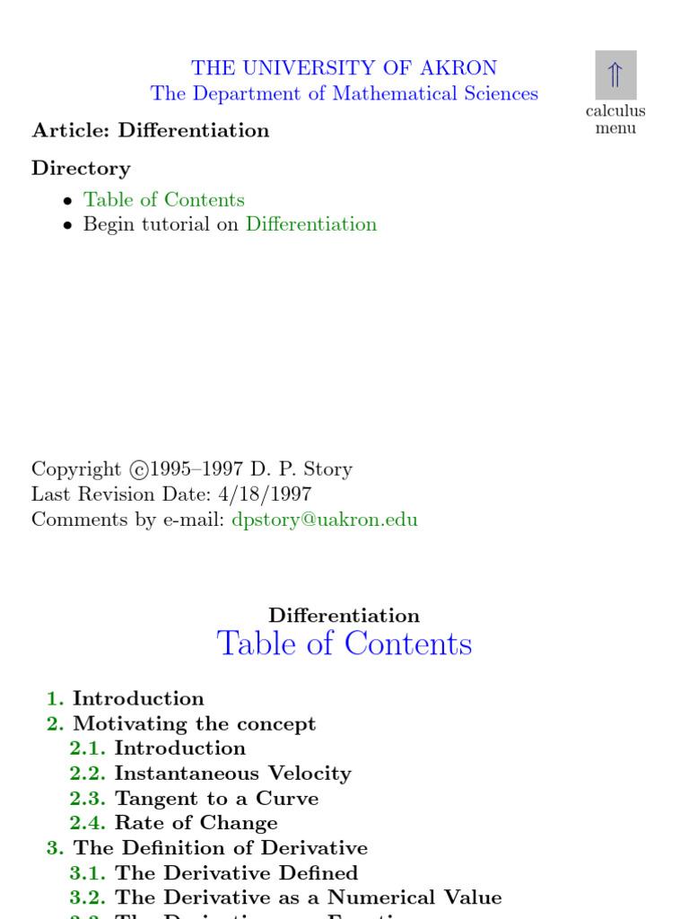 Article: Differentiation Directory: Begin Tutorial On | PDF ...