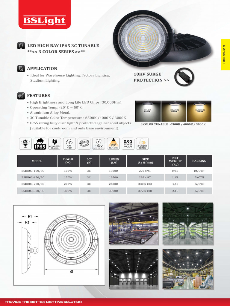 2-8 Highbay IP65 3C Tunable | PDF