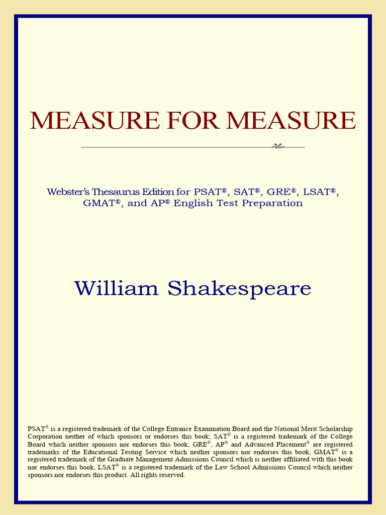 Measure For Measure | PDF | Graduate Record Examinations