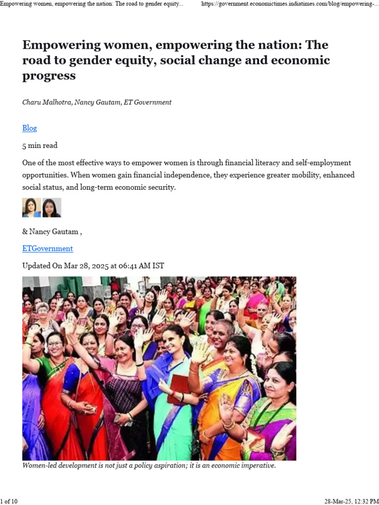 Empowering Women, Empowering The Nation - The Road To Gender Equity ...