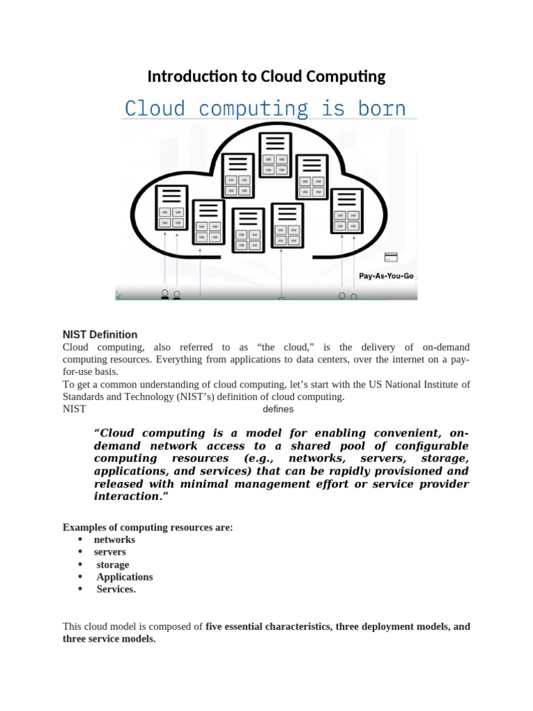 Introduction & Essentials of Cloud Computing | PDF | Cloud Computing ...