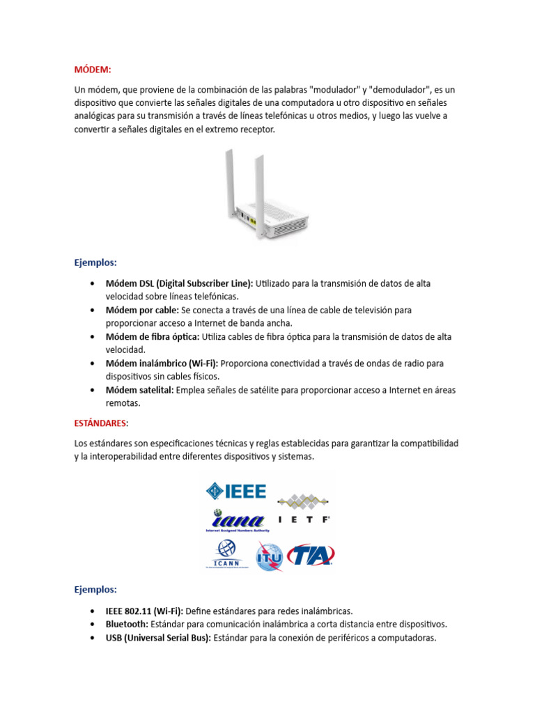 Estándares de Módems Inalámbricos | PDF