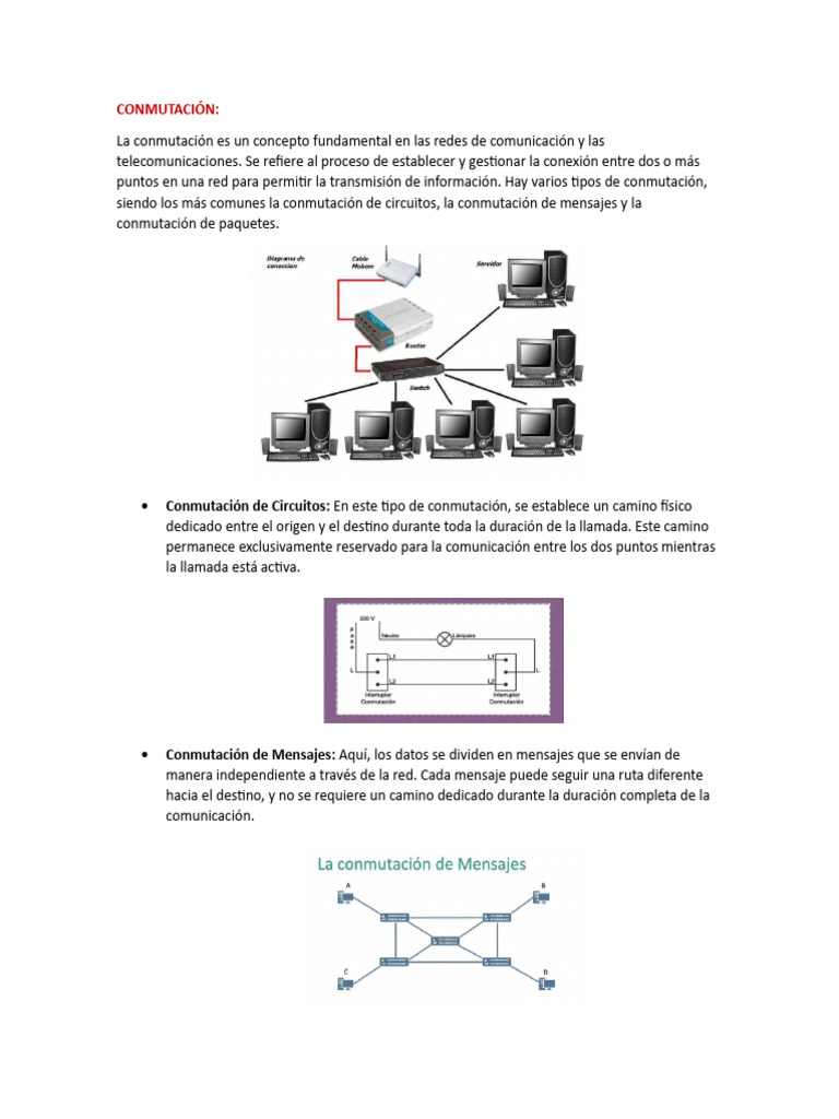TÉCNICAS DE CONMUTACIÓN Y MULTIPLEXACION | PDF | Multiplexación | Ingeniería Informática