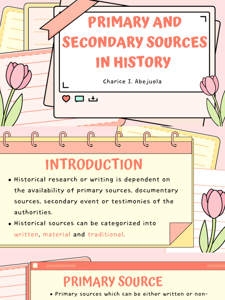Primary Secondary Source Abejuela | PDF