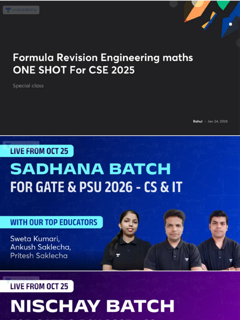 Formula Revision Engineering Maths ONE SHOT For CSE 2025 No Anno | PDF