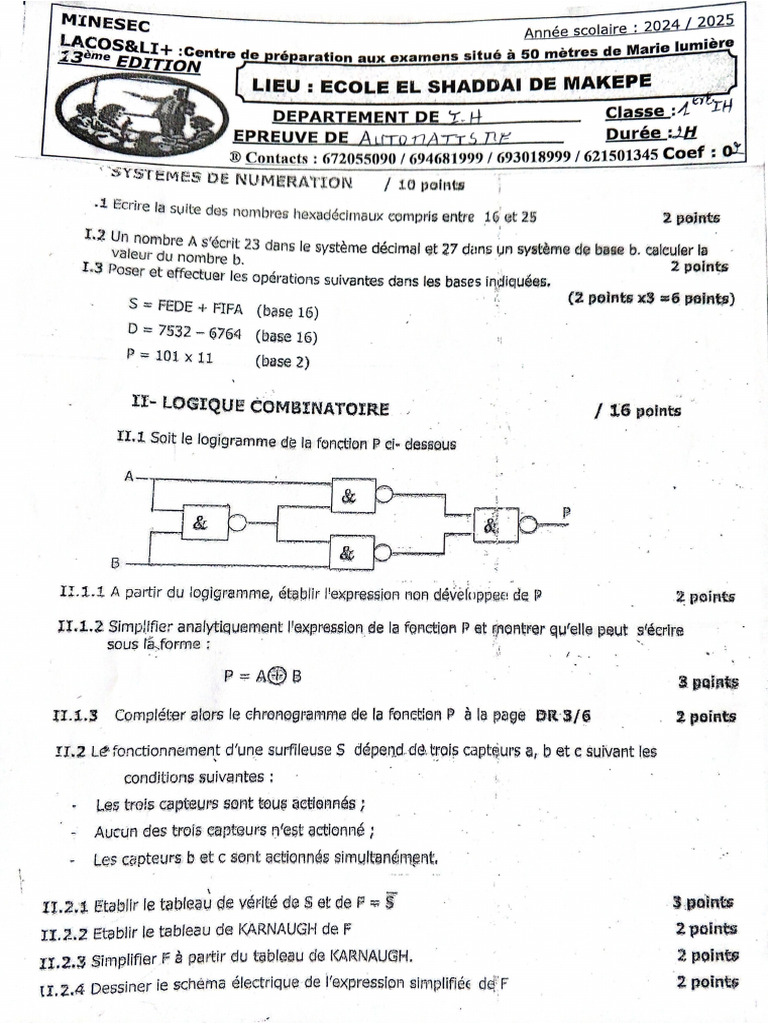 Automatisme 1er IH | PDF