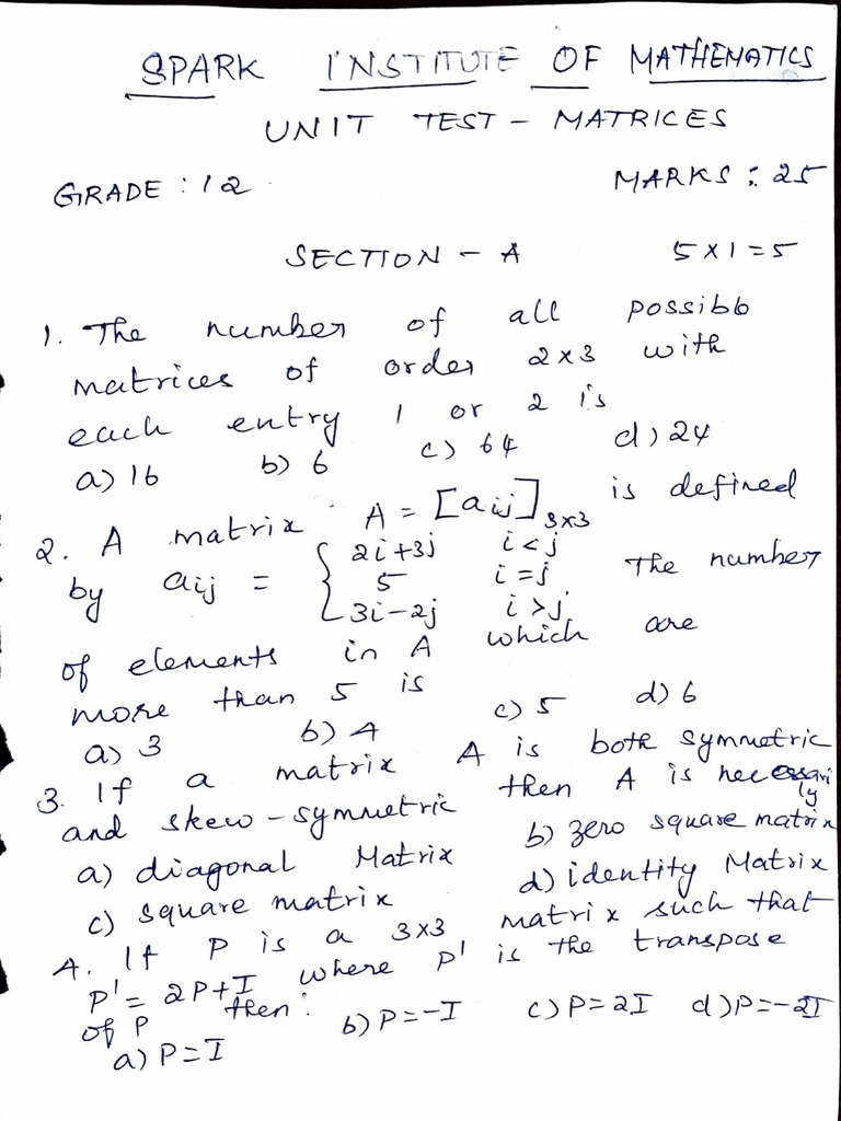 Matrices | PDF