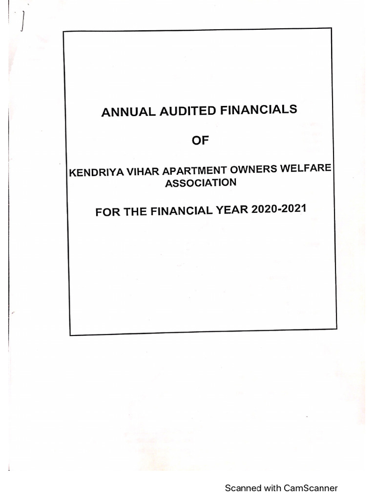 Flat Owner Association Audit Report FY 2020 - 2021 | PDF