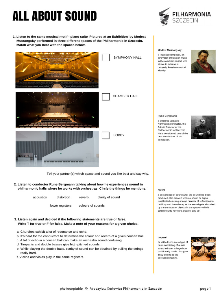 All About Sound - Student's Worksheet | PDF | Frequency | Loudspeaker