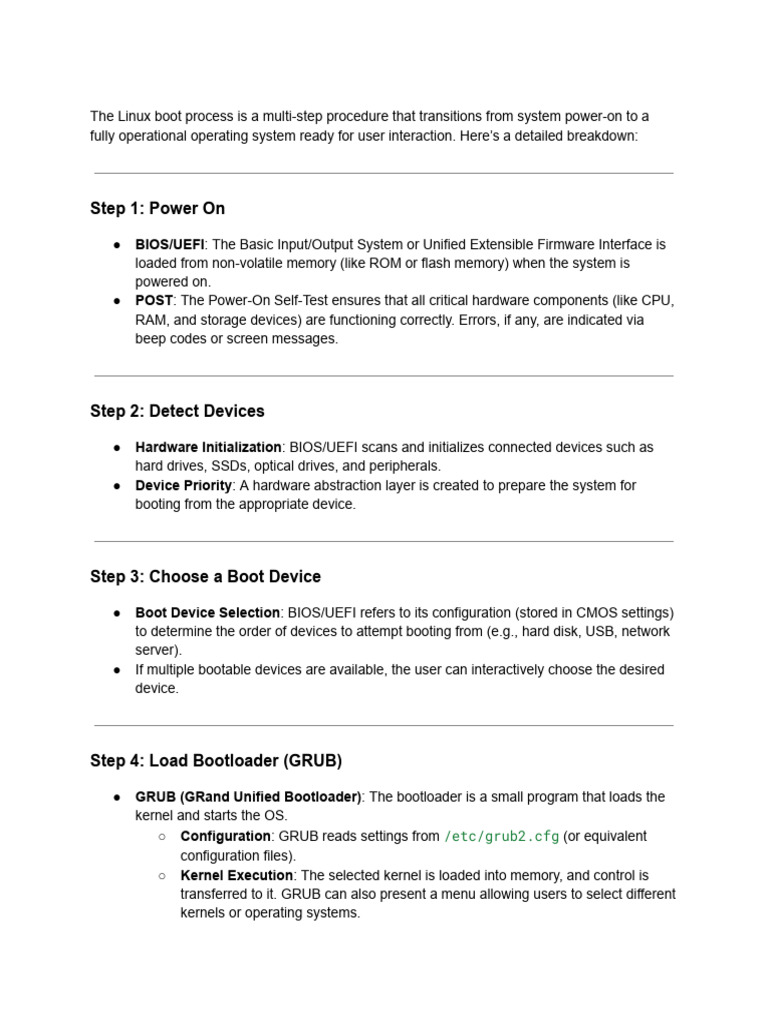 Linux Working Best Explaination | PDF | Booting | Computer Data Storage