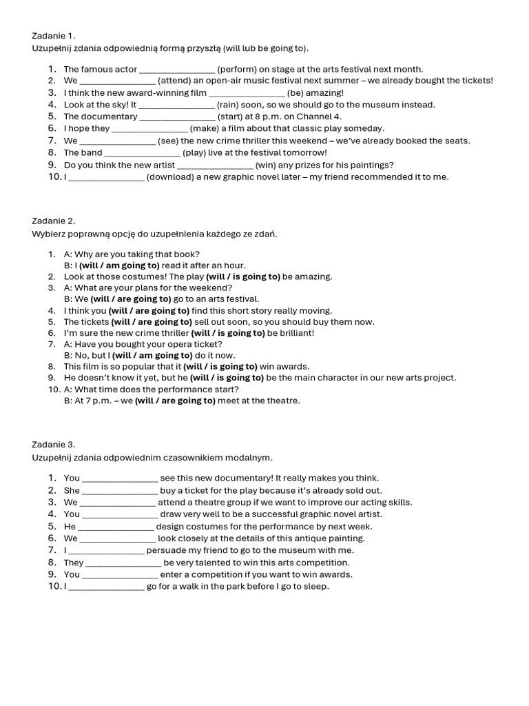 Future Tense and Modals Practice Exercises | PDF