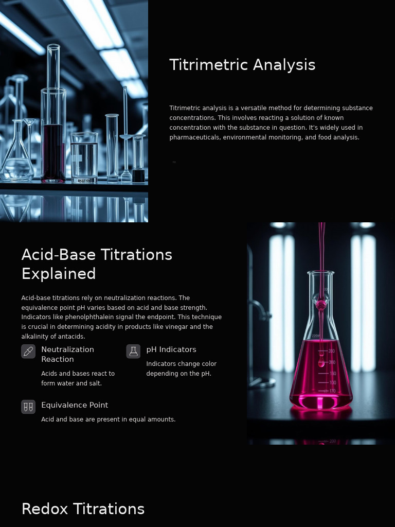 Overview of Titrimetric Analysis | PDF | Titration | Chemistry