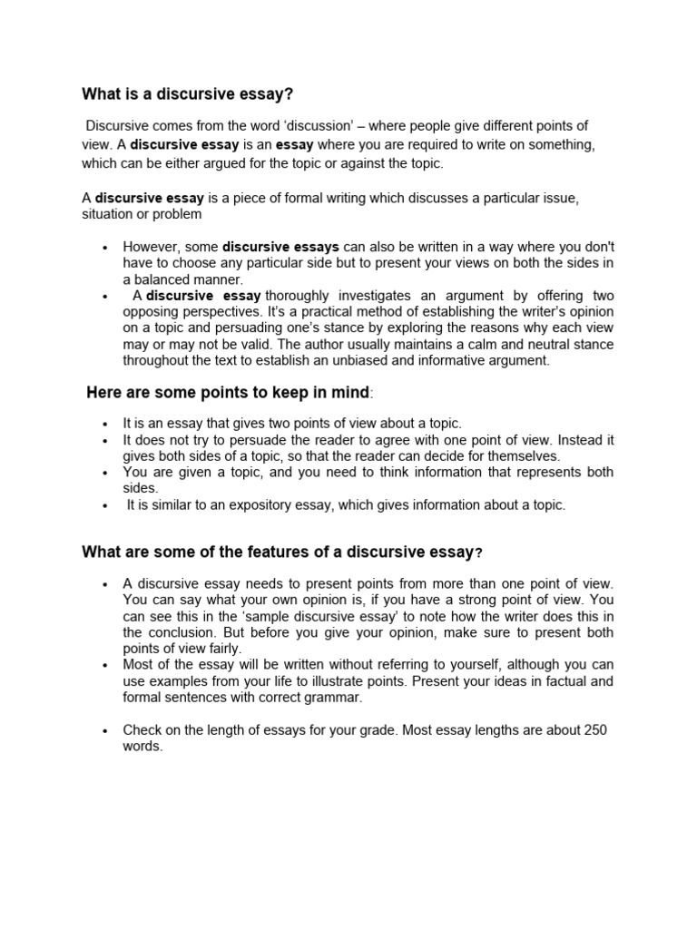 What-is-a-discursive-essay (1) | PDF | Essays | Argument