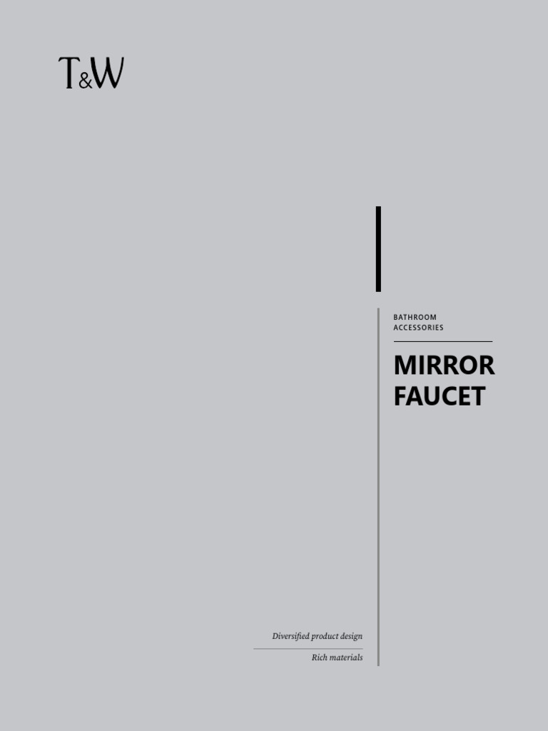 TW Mirror and Faucet Catalog | PDF | Bathroom | Copper