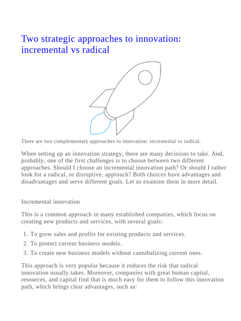 Incremental vs Radical - Additional Material | PDF | Innovation ...