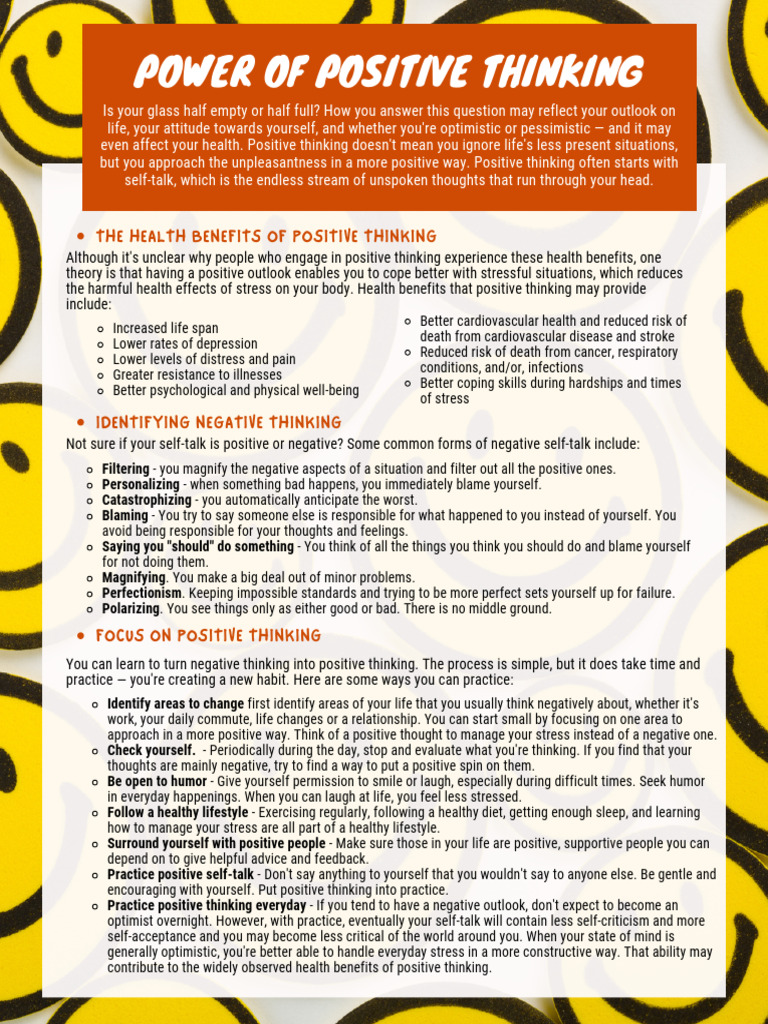 Power of Positive Thinking | PDF | Optimism | Thought