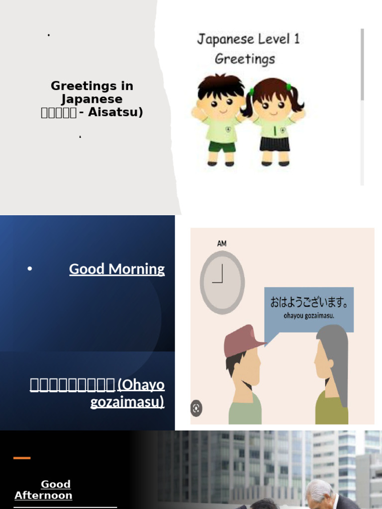 1, Greetings in Japanese | PDF