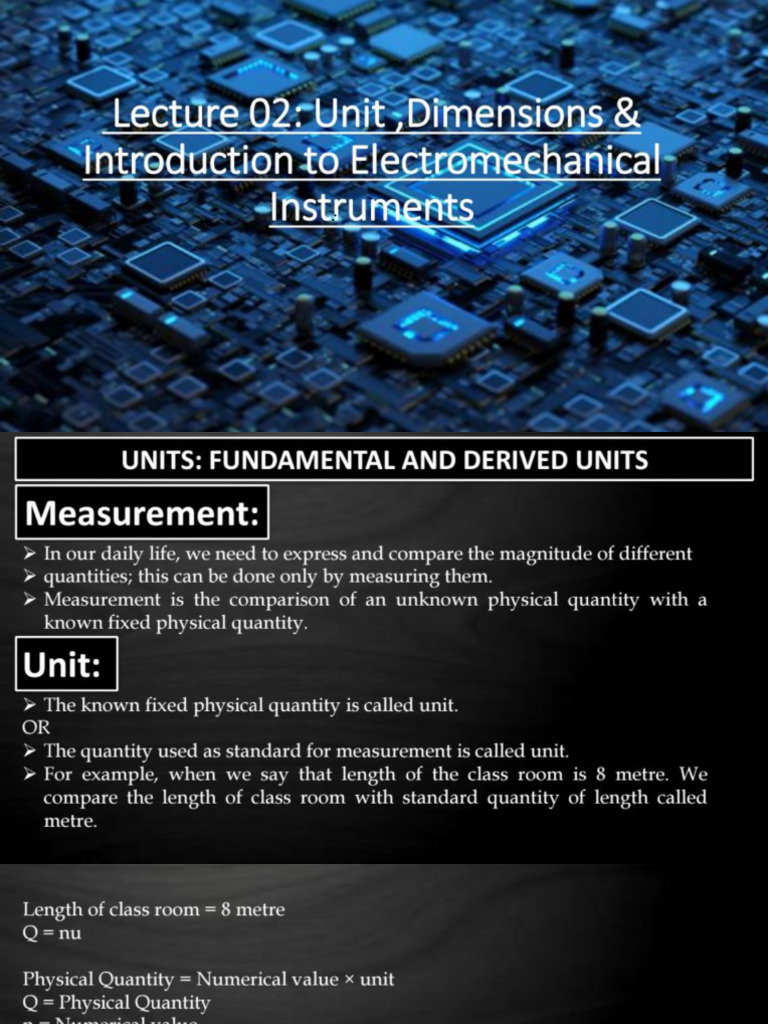 Imtgartist Lecture 02 Dimensional Analysis Introducti Pdf