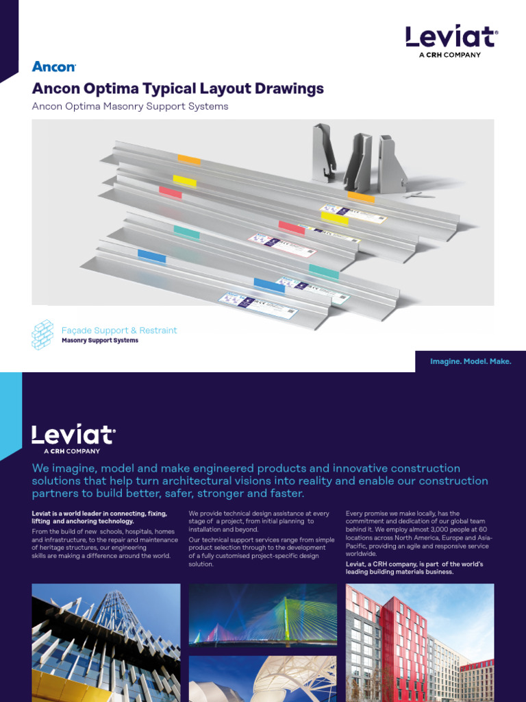 Ancon Optima Typical Layout Drawings | PDF | Masonry | Concrete