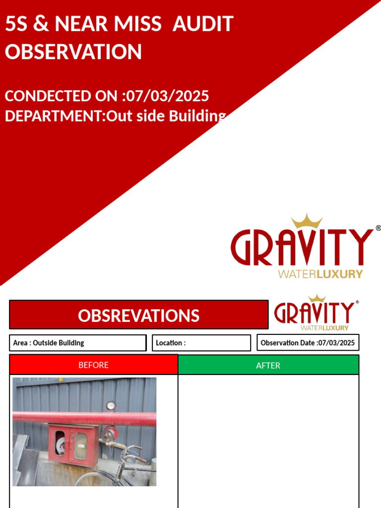 5s & Near Miss Observation | PDF