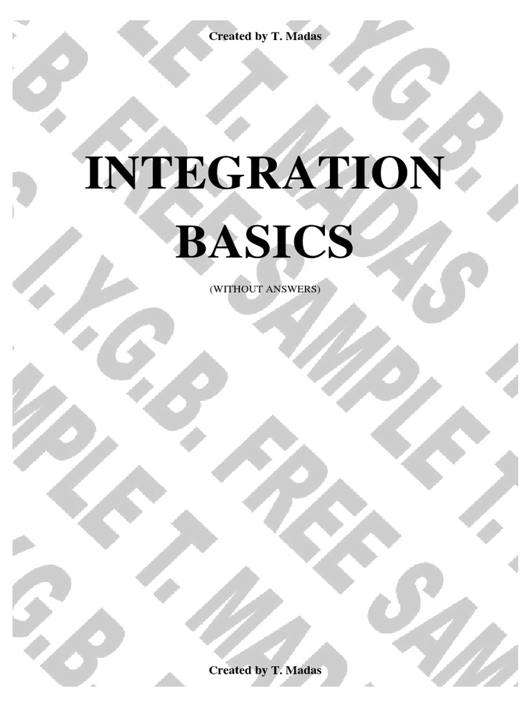Integration Basics Student Version | PDF