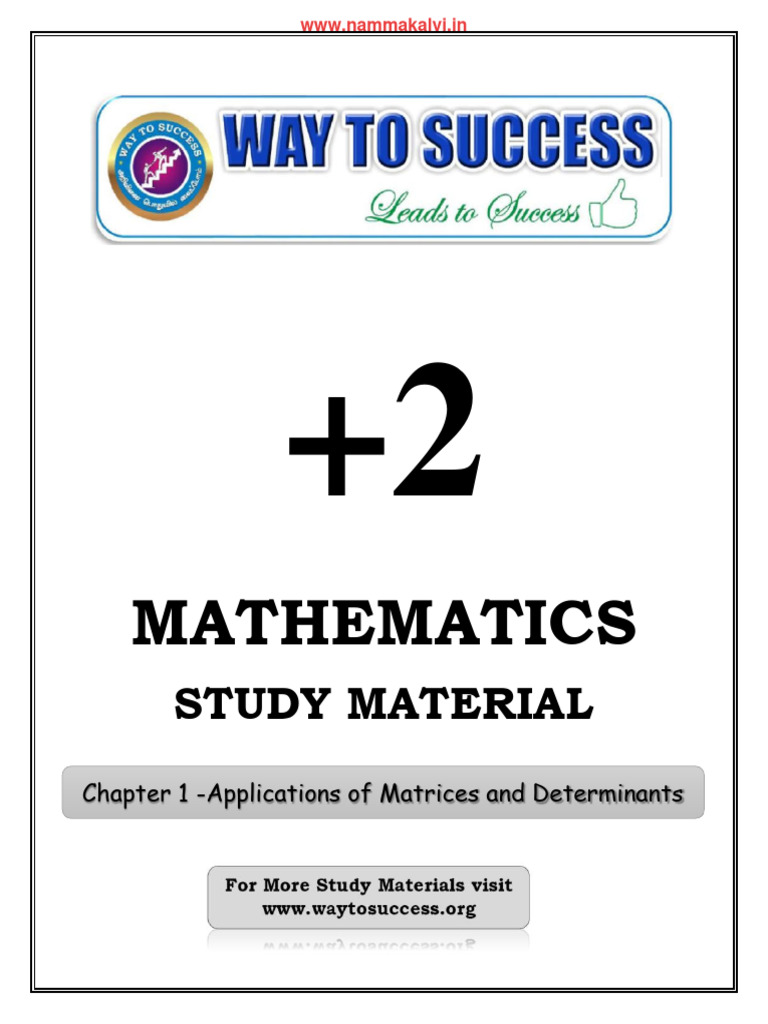 namma_kalvi_12th_maths_chapter_1_study_material_english_medium_wts | PDF | Matrix (Mathematics ...