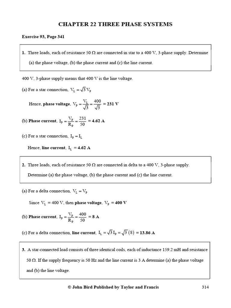 Three Phase Systems | PDF | Capacitor | Electrical Impedance