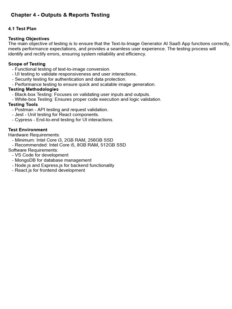 Chapter 4 - Outputs & Reports Testing | PDF | Software Testing ...