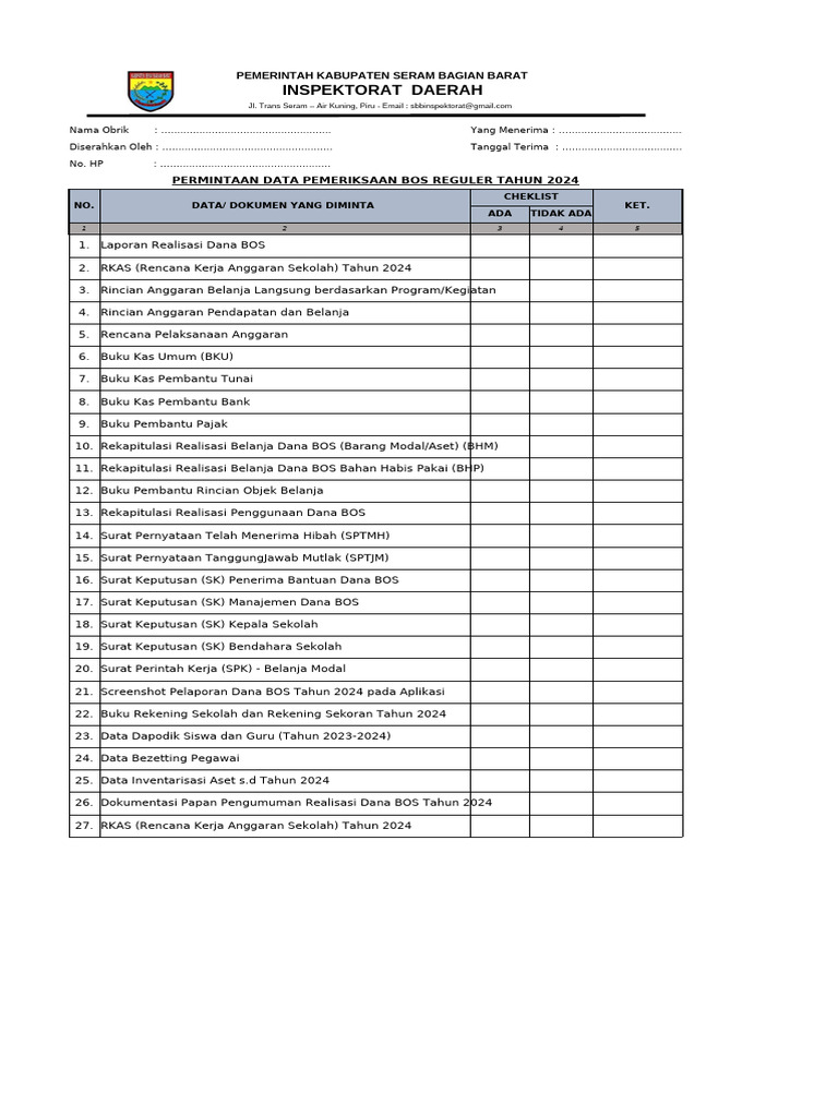 Permintaan Data | PDF