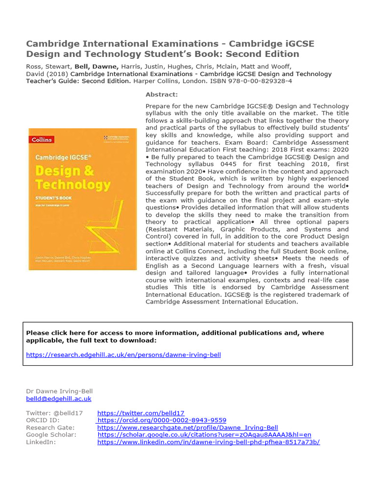 DawneIrving Bell CambridgeiGCSEBookStudent2ndEdition2018 | PDF | Human Communication | Learning